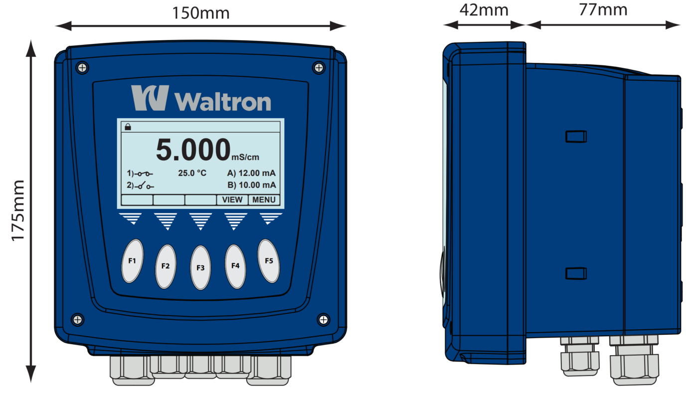 4000 PH pH and ORP Analyzer - Waltron